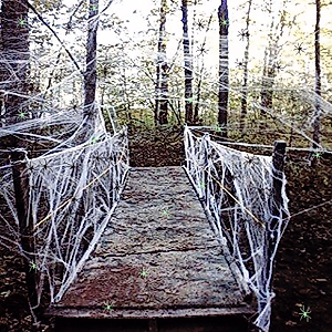 Moon Boat 1100 sqft Fake Spider Web Cobweb Halloween Party Decorations Props with 160 Spiders