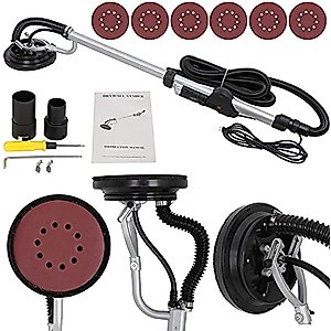 F2C Electric Drywall Sander 800w Adjustable Variable 6 Speed Disc Sander w/ 6 Sand Pads, 1000-2000RPM