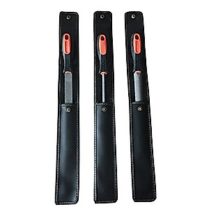 YCAMMIN 8" Wood Rasp File Set with Rubber Grip - Includes Hand Cut Round, Half-Round, and Flat Rasp File Kit - Curved and Flat Tools(3 Pcs) The Color of Packing Bag is Random