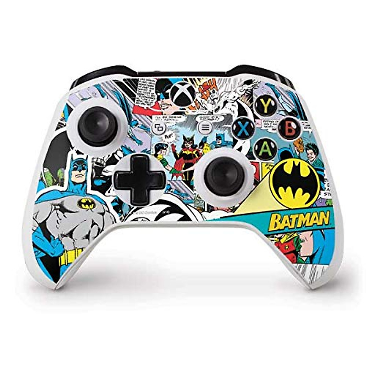 Skinit Decal Gaming Skin compatible with Xbox One S Controller - Officially Licensed Warner Bros Batman Comic Book Design