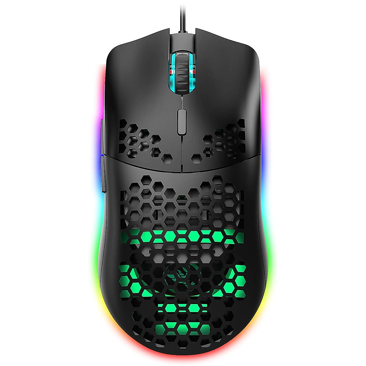 Gojiny Wired Gaming Mouse, USB Wired Gaming Mouse 6- Key Macro Programming Mouse 6400DPI Gaming Mouse for PC Laptop Desktop