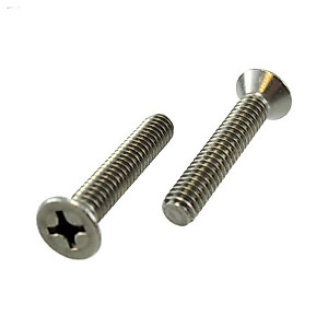 10/24 X 2" Stainless Steel Flat Head Phillips Machine Screws (Pack of 12)