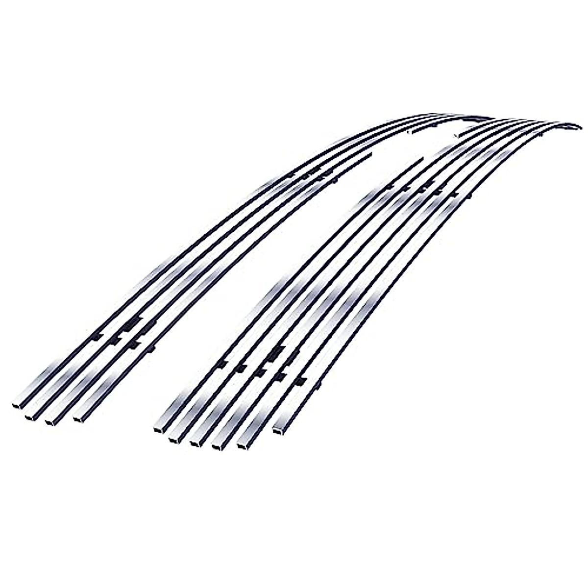 APS Compatible with Chevy Silverado 1500 2007-2013 Main Upper Stainless Steel Chrome Billet Grille Grill Insert C65766A