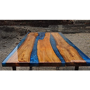 Epoxy Resin River Table, Natural Wood, Epoxy Table, Live Edge Wooden Table, Dining table, Natural Epoxy Table, Resin Table