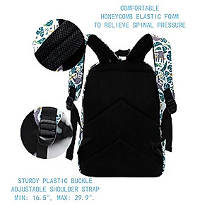 Sloth Backpacks for Girls Follow Your Dream Palm Tree, Sloth, Size Large