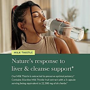 Gaia Herbs Milk Thistle - Liver Supplement & Cleanse Support for Maintaining Healthy Liver Function* - 60 Vegan Capsules (20-Day Supply)