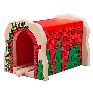 Bigjigs Rail Red Brick Tunnel, Wooden Toys, Train Set, Train Tunnel, Wooden Train Track Accessories, Bigjigs Accessories, Train Toys, Train Tunnel for Kids