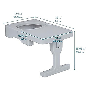 ECR4Kids Tri-Me Cube Chair Desk, Accessory for Cube Chair, Light Grey