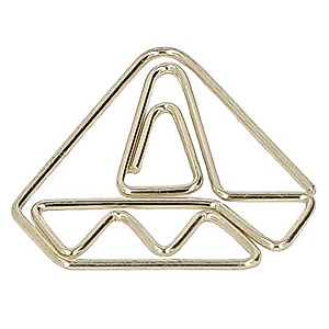 Pssopp 100pcs Gold Creative Shape Paper Clips,Cute Bookmark Marking Clips Diamond Envelope Shape Mini Paper Clips for Office School Home Students Stationery(#2)