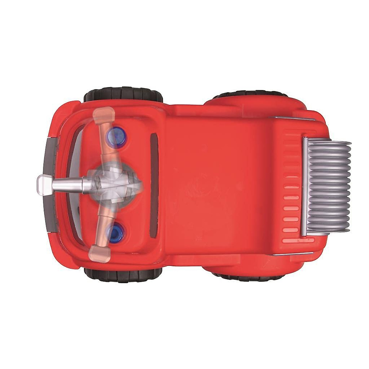 VARUN Big Spielwarenfabrik 800055815 Big Power-Worker Maxi Fire Truck Toy Car with Water Sprayer Tyres Soft Material Red for Children from 2 Years