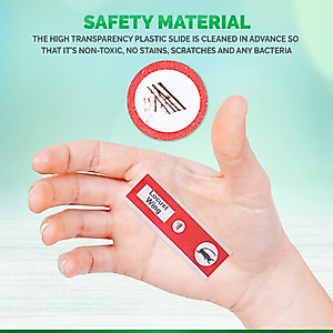 AmScope - 48pc Kids Plastic Prepared Microscope Slides of Animals, Insects, Plants, Flowers, Sample Specimens for Student Microscopes - PS-4P12X1-A