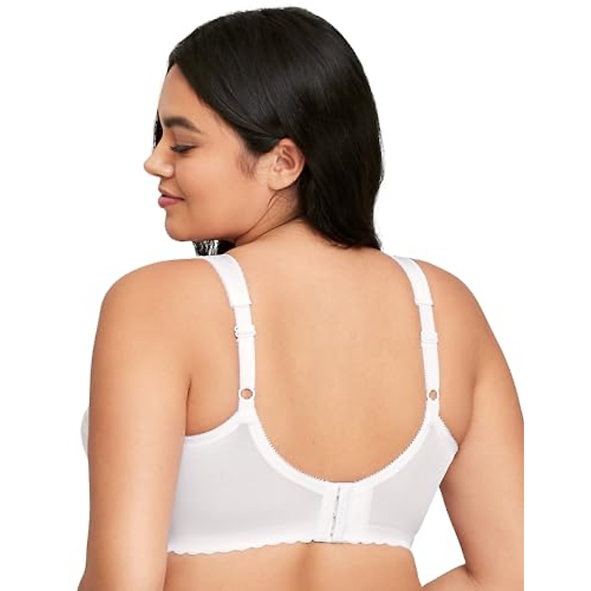 Full Figure Plus Size MagicLift Original Support Bra Wirefree #1000 White