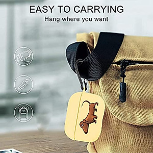 JOYLAND Cute Dachshund Case Compatible with Airpods Pro Yellow Soft TPU, Supports Wireless Charging Shockproof Protective Cover for Airpods Pro