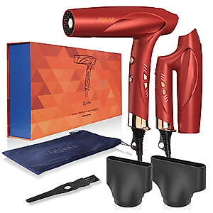 Hair Dryer, 110000 RPM Professional Positive and Negative Ionic Blow Dryer Brushless Motor for Fast Drying Low Noise, 3 Speed/4 Temperature with Magnetic Nozzle for Home, Travel, Salon