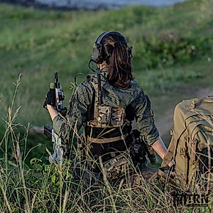 CJQJPNZ Tactical Hunting Shirt Combat Uniform Outdoor Wearing Military Equipment Black Gray L