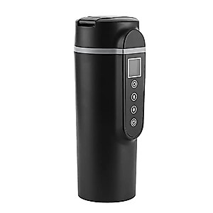 Yctze Smart Temperature Control Travel Coffee Mug 450ml 12-24V Electric Heated Travel Mug Stainless Steel Car Cup 0-100℃ Adjustable,20-25 MIN Quick Heating for heated travel mug temperature control cu