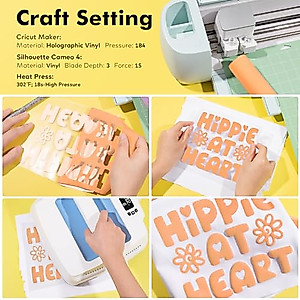 Gatichetta Heat Transfer Vinyl 10"x6ft 3D Puff HTV Heat Press Iron on Vinyl Foaming HTV for T-Shirts, Fabris, DIY Designs, Peach Pink