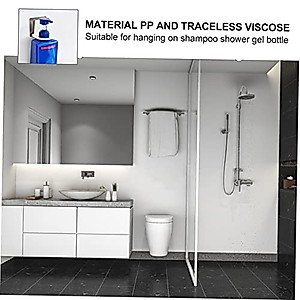 Zerodeko 6 Pcs Shower Gel Holder Body Wash Container Trace-free Storage Holders Novel Shampoo Bottle Hangers Bracket Pp No Trace