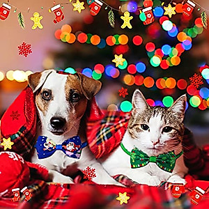 84 Pcs Holiday Dog Bow Ties Halloween Dog Ties Christmas Thanksgiving Bow Ties for Dogs Cats Assorted PET Bowtie Small PET Neckties Adjustable Dog Bow Tie Collar for Festival Decor Party Supplies