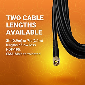 Poynting OMNI-280 Omnidirectional Wideband Cellular Desktop Antenna | SISO | 4G LTE | WiFi 2.4 GHz | 698-3800 MHz | Band 71 (2 Meter Cable)