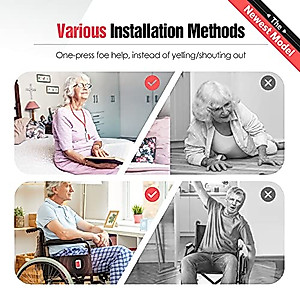 Caregiver Pager Call Button Alert - Life Alert Button for Seniors Elderly Monitoring Emergency Panic Button Elderly Assistance Products Call Bell for Patients at Home