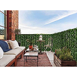 DearHouse 118x39.4in Artificial Ivy Privacy Fence Wall Screen, Artificial Hedges Fence and Faux Ivy Vine Leaf Decoration for Outdoor Garden Decor