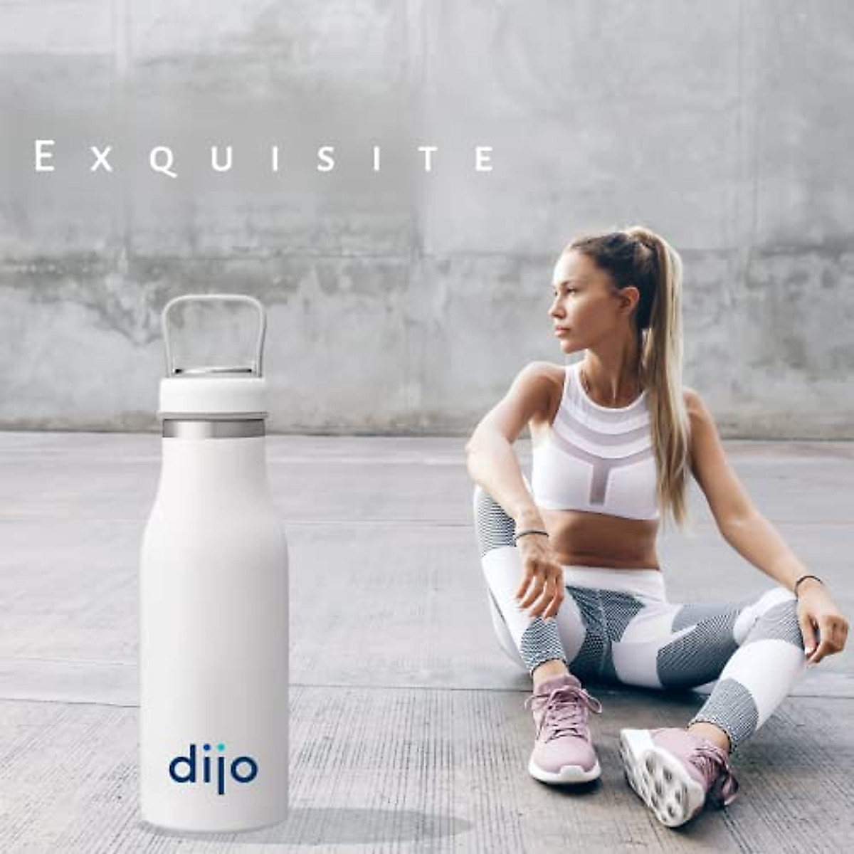 DIJO Insulated Water Bottle (White)