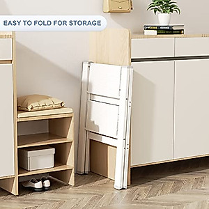 2 Step Ladder Folding Step Stool Auminum Portable Step Stools for Adults Wideing Anti-Slip Pedals Kitchen Step Stool for Home and Kitchen White 330 lb…