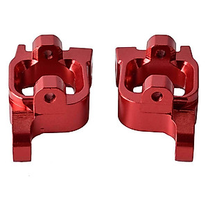 Toyoutdoorparts RC BE6038 Red Aluminum Front Hub Carrier(L/R) Fit LC Racing 1/14 Electric EMB