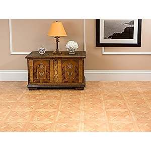 Nexus Self Adhesive 12-Inch Vinyl Floor Tiles, 20 Tiles - 12" x 12", Classic Paquet Oak Slate Pattern - Peel & Stick, DIY Flooring for Kitchen, Dining Room, Bedrooms & Bathrooms by Achim Home Decor