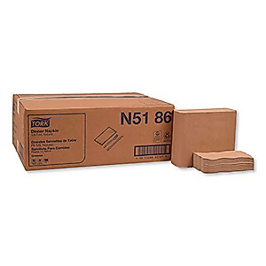 Tork Natural Dinner Napkin, 1/8 Fold 1-ply, 17" x 15", 12 x 250 napkins, N5186