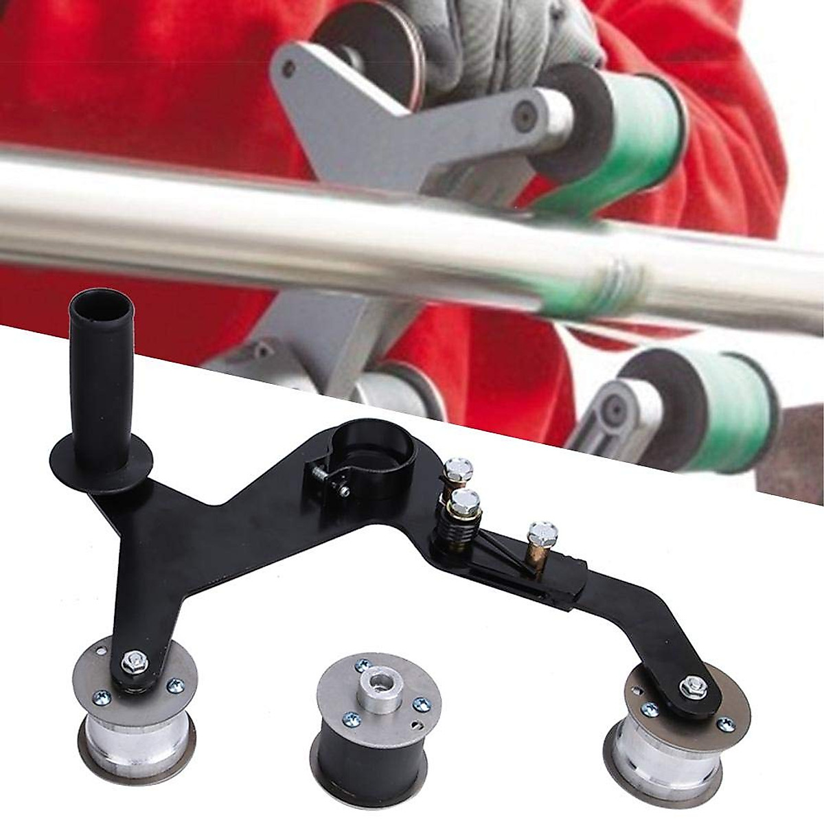 Mini Belt Sander, Portable Handle Round Tube Belt Sanders Polisher Grinding/Polishing Machine Multifunctional Grinder Polisher for Stainless Steel