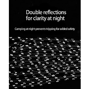 HZCrisp Patio Umbrella Replacement Parts 0.2" Diameter Reflective Nylon Cord 33ft for Cantilever Outdoor Umbrellas