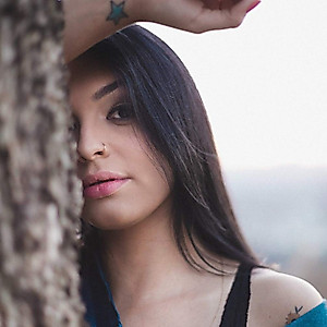 14k Gold Nose Rings Hoops for Women, 22 Gauge 6mm - 7mm Adjustable Nose Piercing Jewelry, Small Thin Gold Filled Snug Nose Hoop Ring 22G