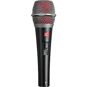 Briskdrop sE Electronics V7 Switch Supercardioid Dynamic Handheld Microphone - Bundle with 2 XLR Cables and 10 Cable Ties