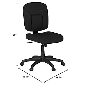 OFM ESS Collection Armless Task Chair, in Black (ESS-101-BLK)