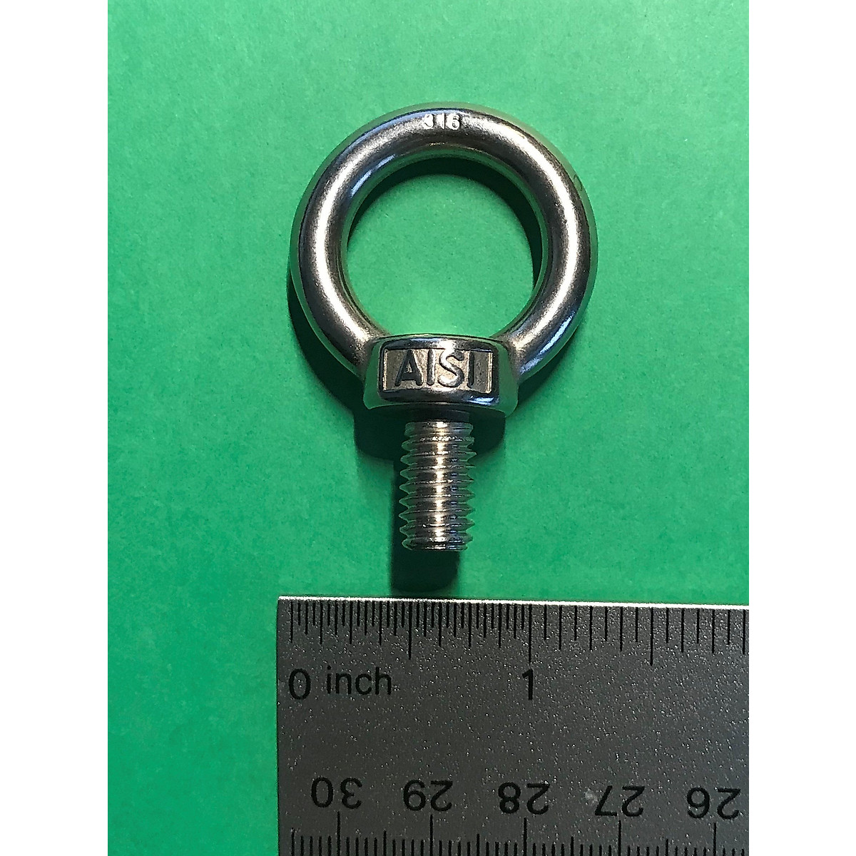 US STAINLESS 4 Pieces Stainless Steel 316 5/16" Lifting Eye Bolt 5/16" UNC Marine Grade Pitch of 18