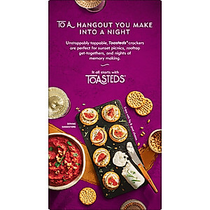 Toasteds Crackers, Party Snacks, Lunch Snacks, Harvest Wheat (6 Boxes)
