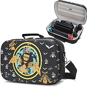 Zelda Carrying Storage Case for Nintendo Switch/OLED Model - Tears of the Kingdom - Portable Hard Shell Travel Messenger Bag Soft Lining 18Card Slots for Switch Console Pro Controller & Accessories