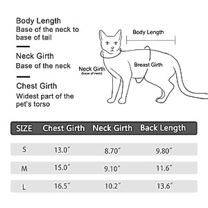 Etdane Cat Surgical Recovery Suit Pet Surgery Onesies Long Sleeve Shirt Small Dog Vest for Female Male Doggy Leopard Print Medium