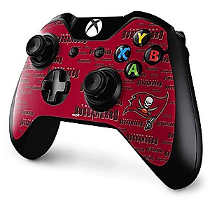 Skinit Decal Gaming Skin compatible with Xbox One Controller - Officially Licensed NFL Tampa Bay Buccaneers Red Blast Design