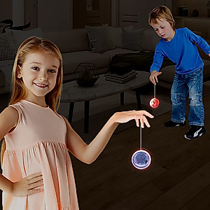 ArtCreativity Light Up Plastic Yoyos for Kids, Set of 3, Classic Yo-Yo Toys with Flashing LEDs, Light-Up Birthday Party Favors, Goodie Bag Fillers, Holiday Stocking Stuffers, Classroom Prizes