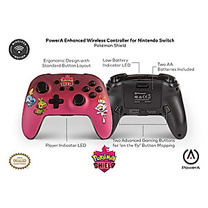 PowerA Enhanced Wireless Controller For Nintendo Switch - Pokemon Shield (Nintendo Switch)