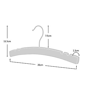 HANGERWORLD Children's Toddler Baby Hangers for Closet - 10 Pack, 11.8inch Cute Wooden Kids Hangers, Short Neck, Slim, Double Notches, Swivel Hook