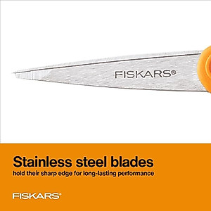 Fiskars 94817797 Micro-Tip Scissors, 5 Inch, Orange