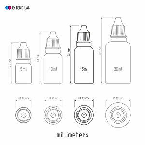 EXTEND LAB 10 PCS 15ml Plastic Dropper Bottle - Squeezable Eye Dropper Bottles - Refillable Mini Dropper Bottles with Srew Cap - Ideal for Essence, Oil