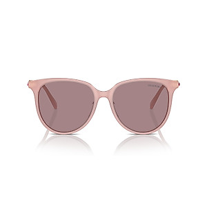 SWAROVSKI SK6023D Sunglasses, Milky Pink/Light Purple Brown, 56 mm