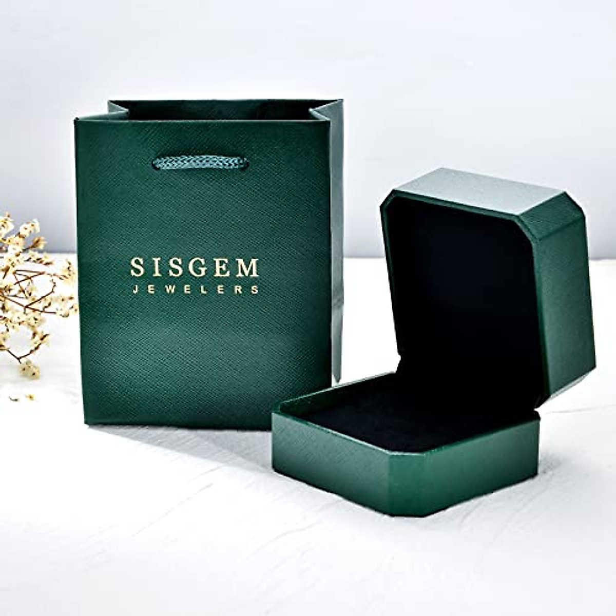 SISGEM 14k White Gold Diamond Cross Necklace for Women, Real Gold Box Chain with Cross Pendant, Religious Jewelry Gifts for Her, (0.05ct) 18 Inch