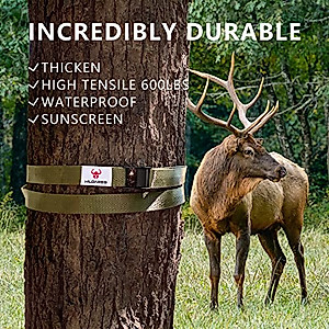 WILDARES 1" x 6.6' Trail Cam Strap,Trail Camera Strap,1800 lbs,Heavy-Duty Game Camera Strap,Tree Belts,Durable Nylon Fiber,Long-Lasting Alloy Buckle,Pack of 2