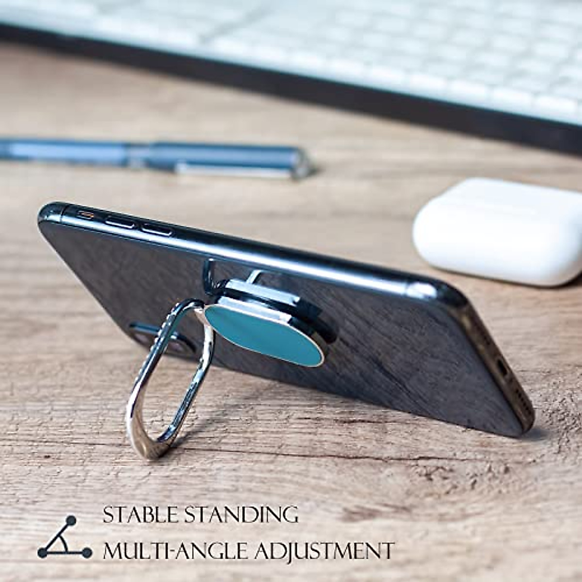 [2 Packs] Diamond-Encrusted Baked Enamel Glitter Bling Bling Phone Ring Holder, Sparkle Phone Ring Grip Artificial Diamond Stand,Rhinestone Cell Finger Ring for Phones,Pad